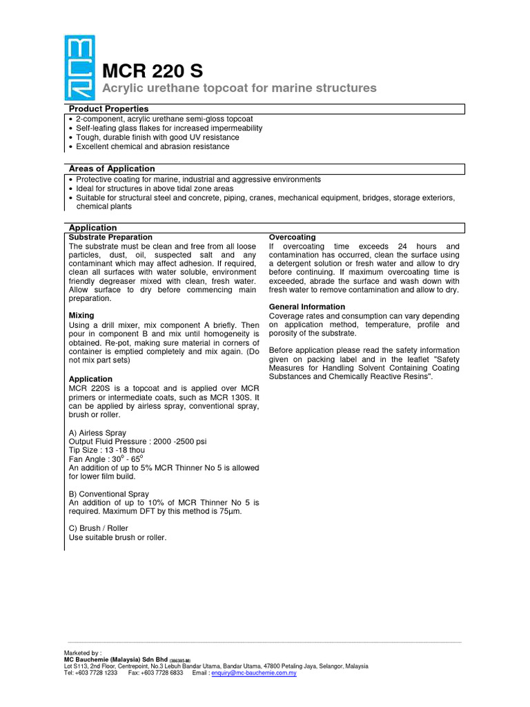 MCR 220 S - 0515 | PDF | Building Engineering | Materials Science