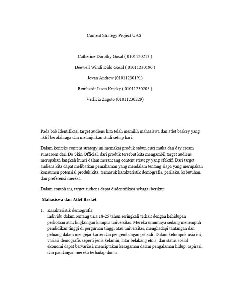 Content Strategy Project UAS | PDF