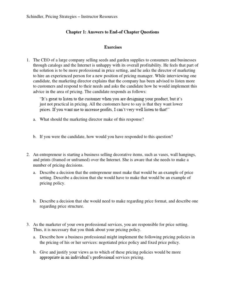 Tutorial Chapter 01 | PDF | Pricing | Prices