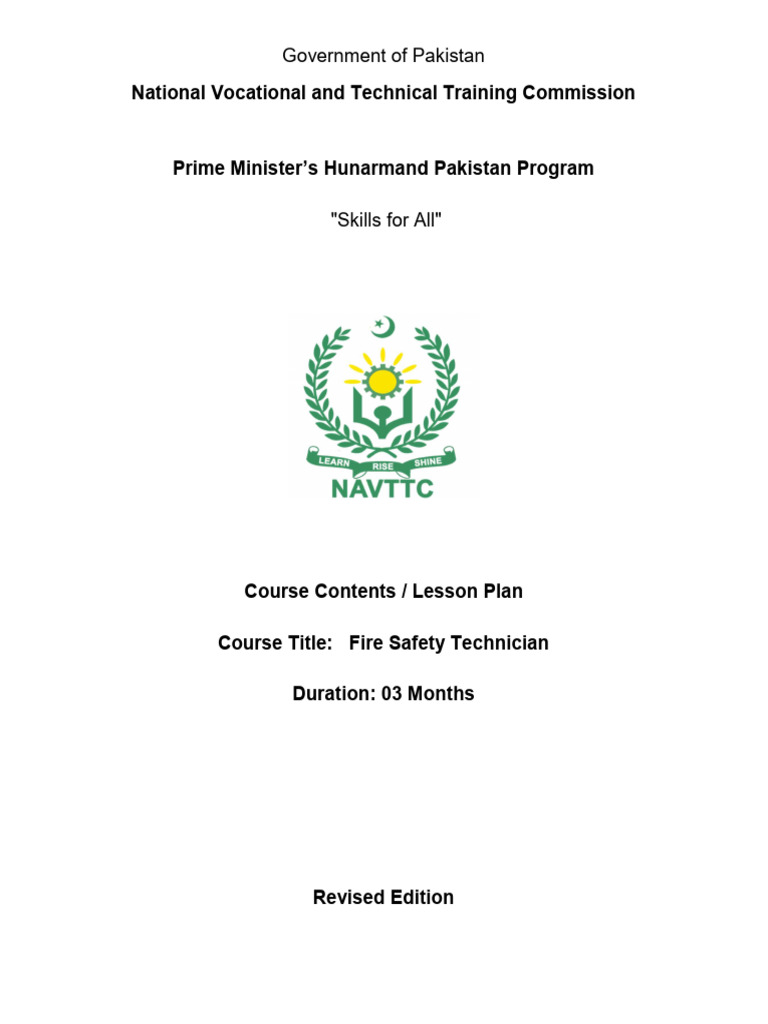 Fire Safety Technician Pdf Fire Safety Firefighting