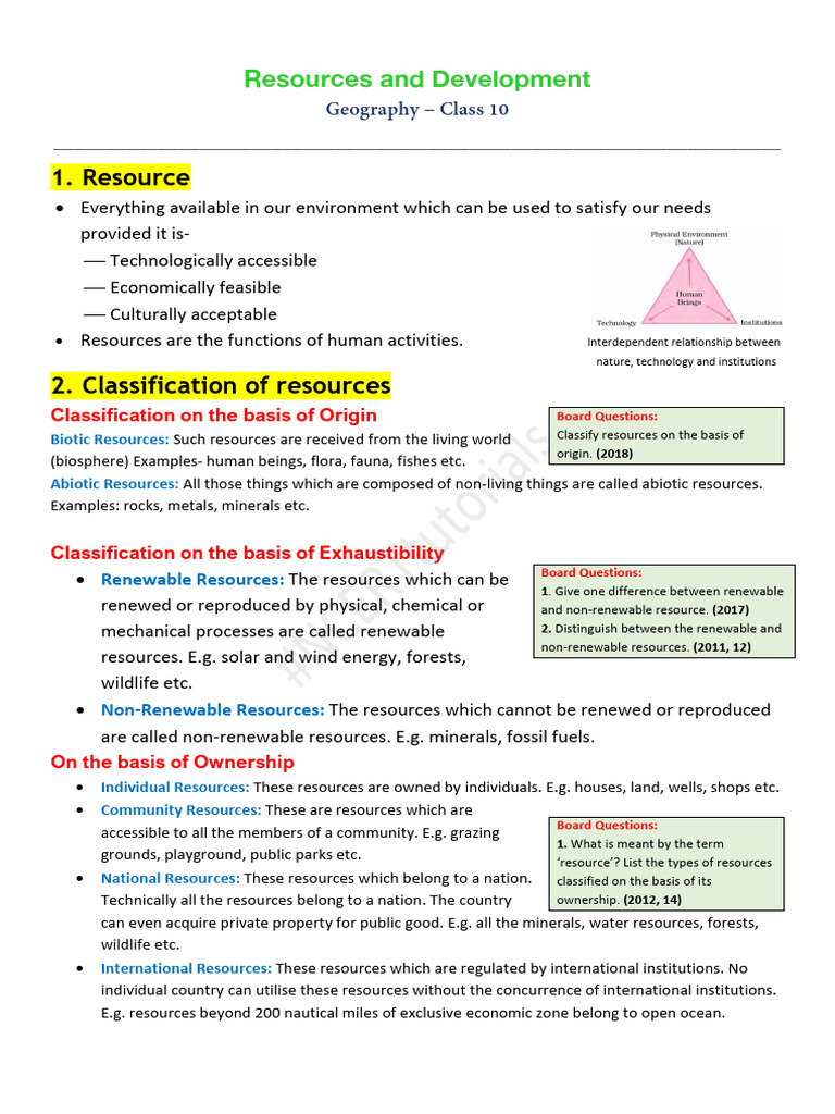 Resources and Development | PDF | Soil | Resource