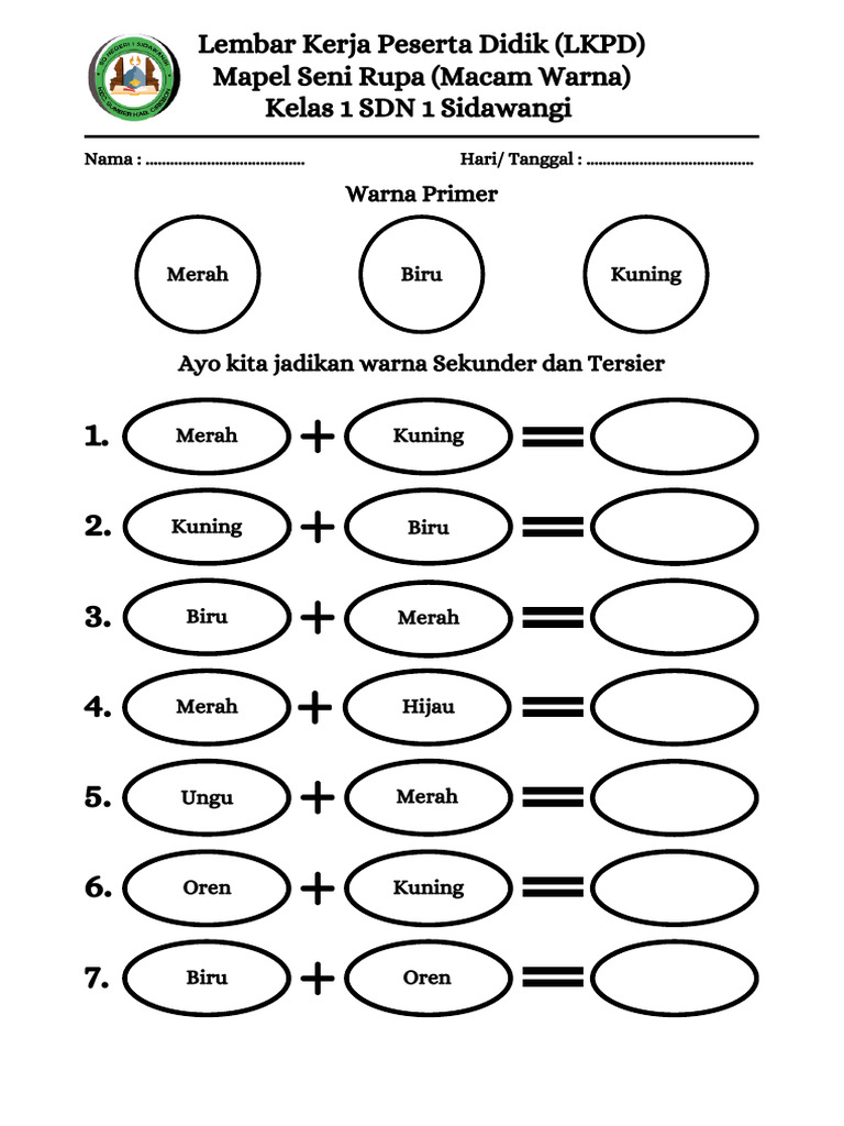 LKPD Macam Warna | PDF