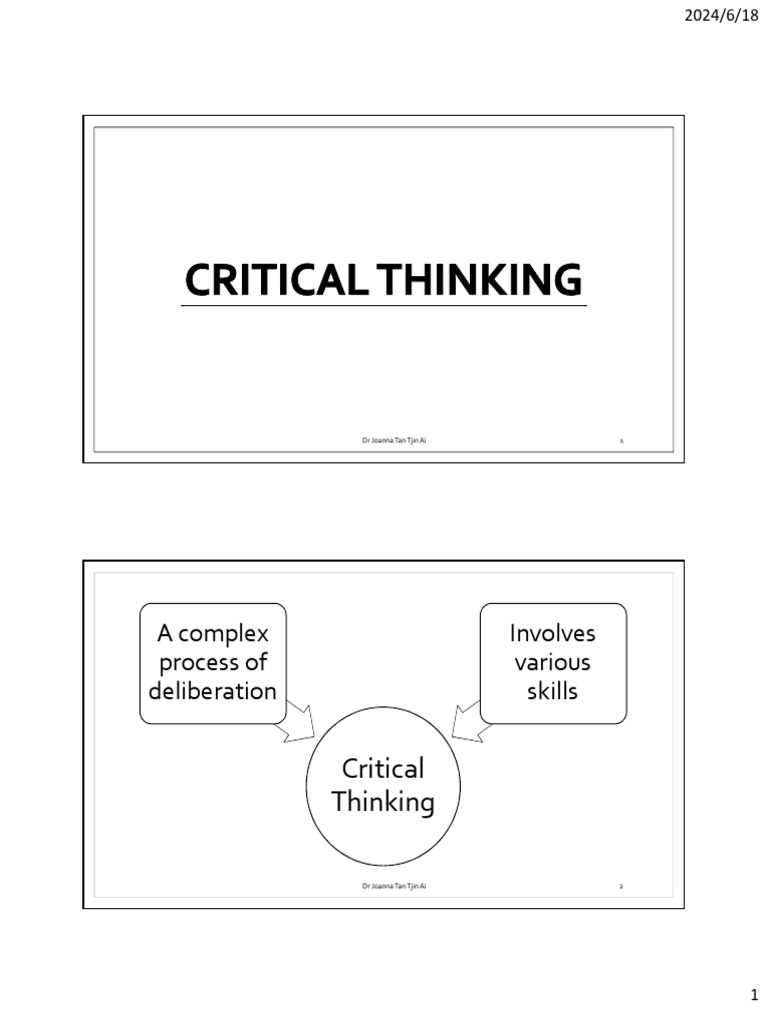 Critical Thinking | PDF | Critical Thinking | Thought