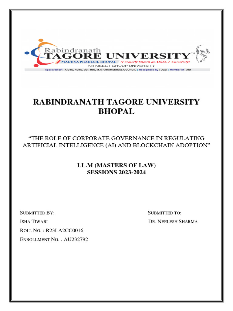 Isha Dissertation LLM Super Super Final | PDF | Governance | Internet ...