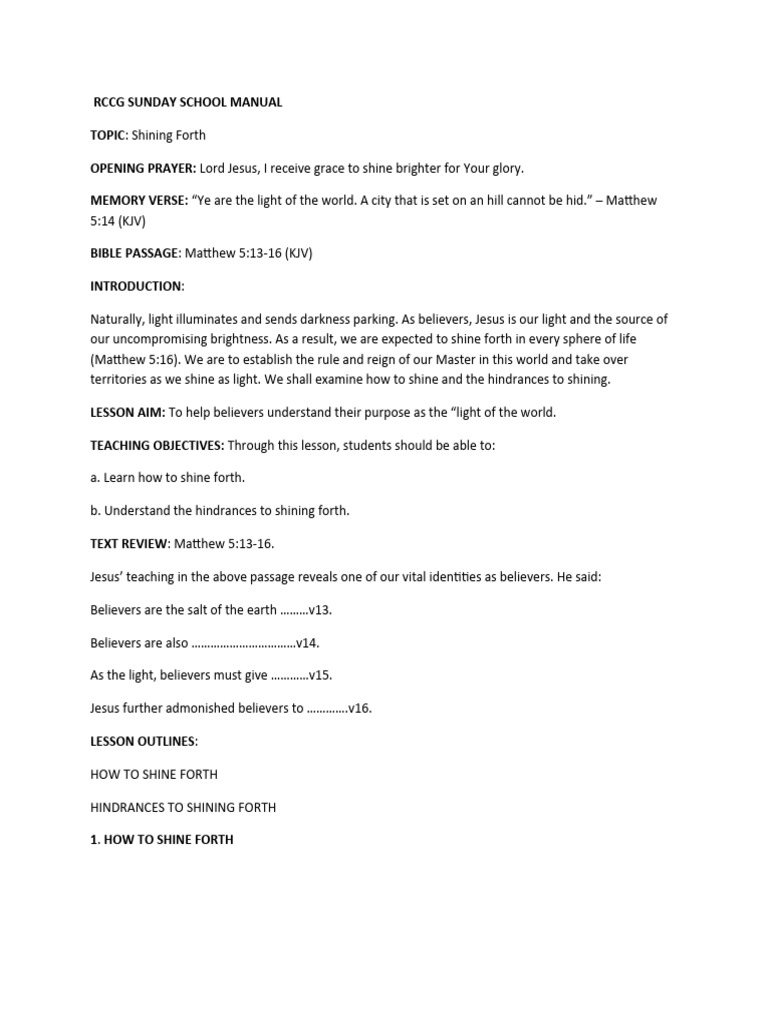 RCCG Sunday Sch-WPS Office | Download Free PDF | Jesus | Religious ...