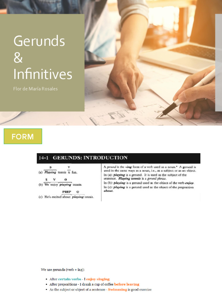 Gerunds and Infinitives Guide | PDF