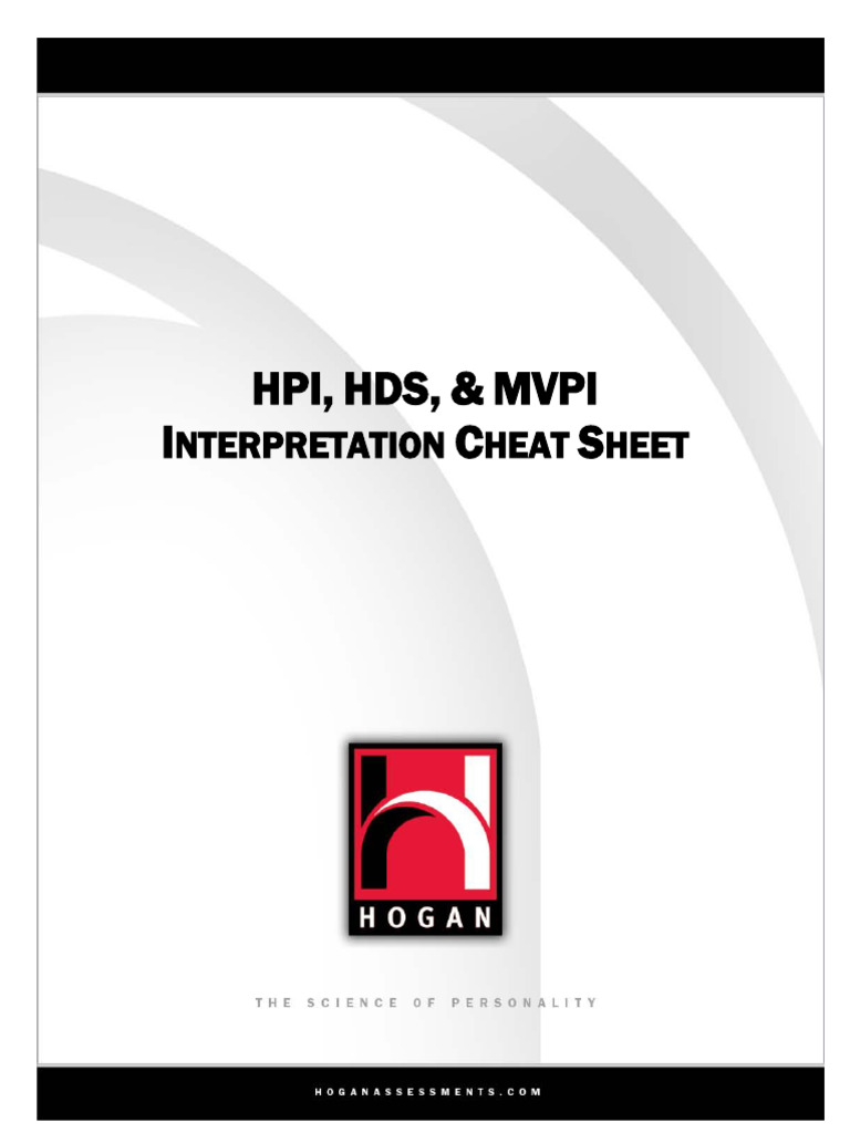 HPI-HDS-MVPI Interpretation Cheat Sheet | PDF | Leadership | Learning