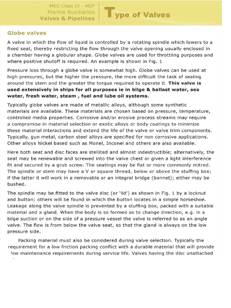 Types of Valves | PDF