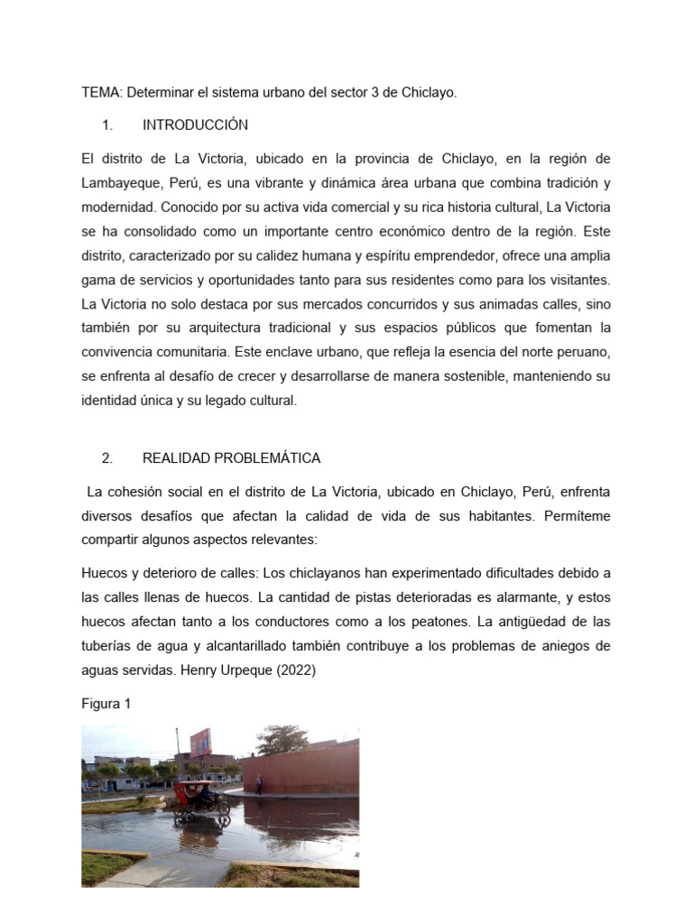 Analisis Urbano Sector La Victoria Pre Entrega | PDF | Infraestructura ...