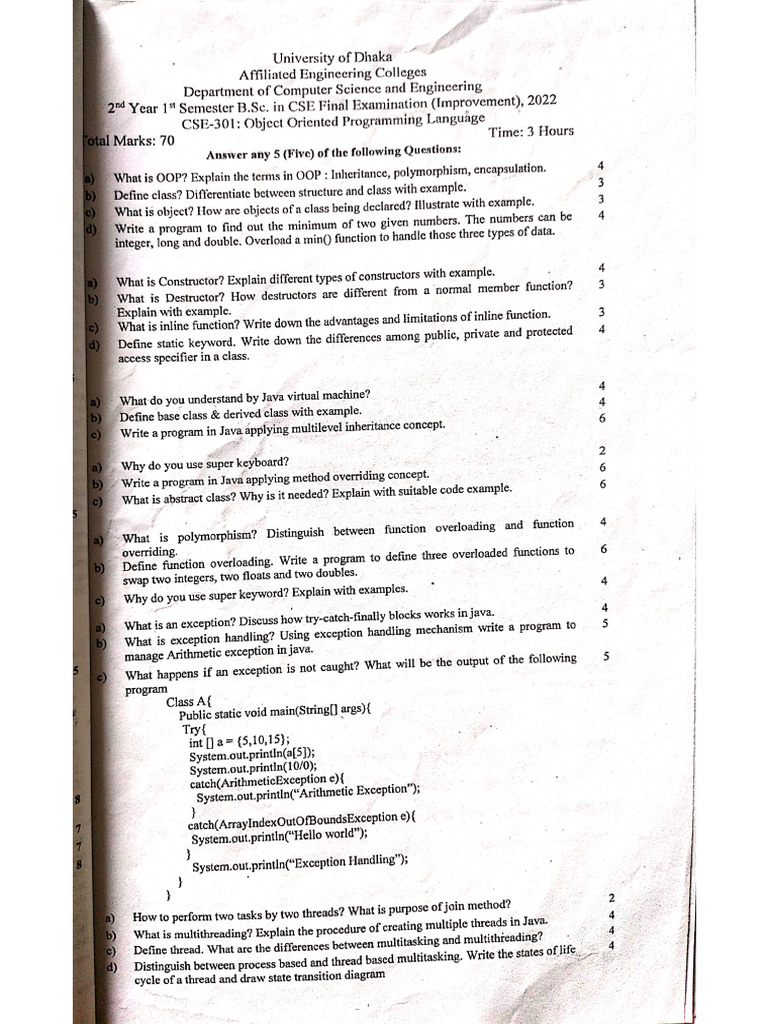 2-1 Questions 2022 (Made by Zubayer) | PDF