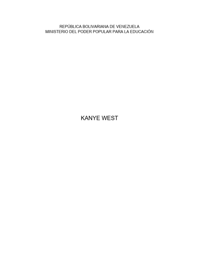 Kanye West - j0 | PDF | Kanye West