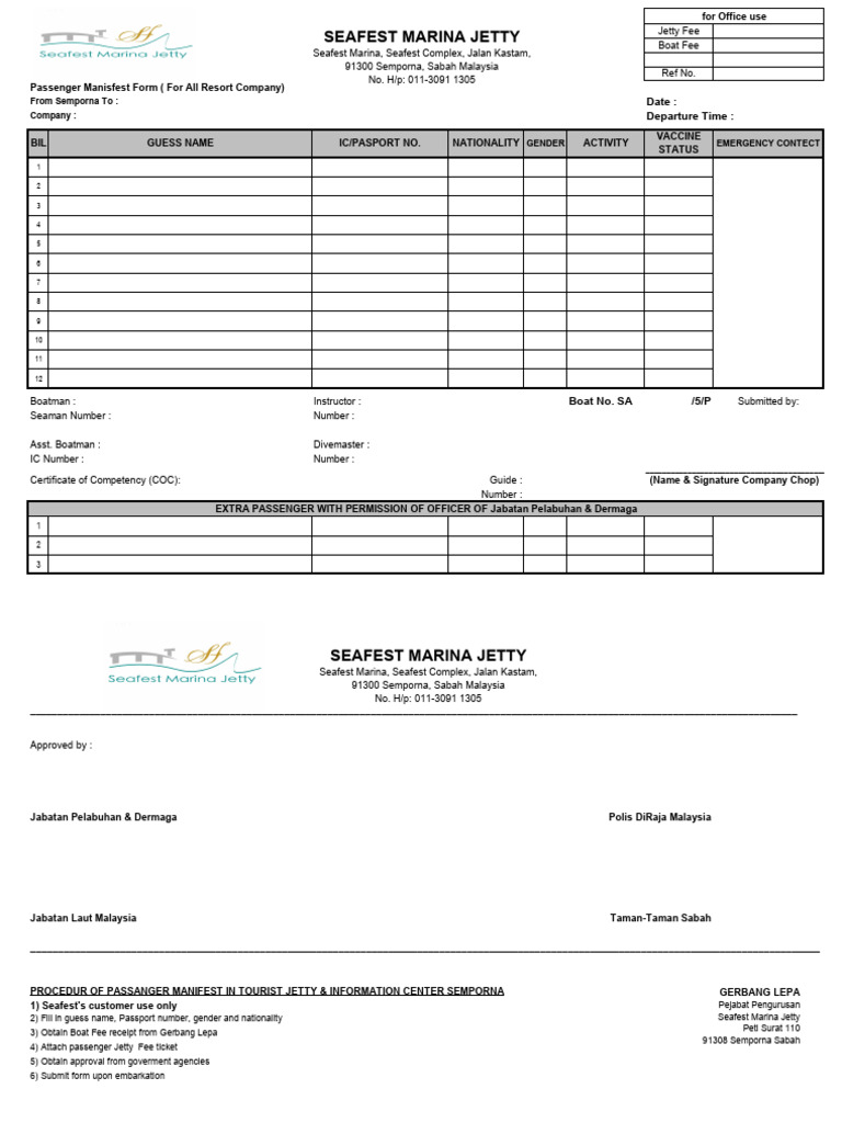 Manifest Form Jetty | PDF