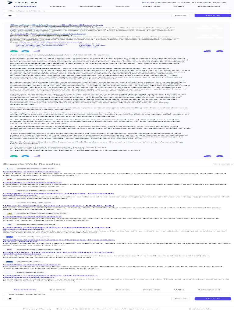 Iask - Ai Cardiac Catheters | PDF | Cardiology | Catheter