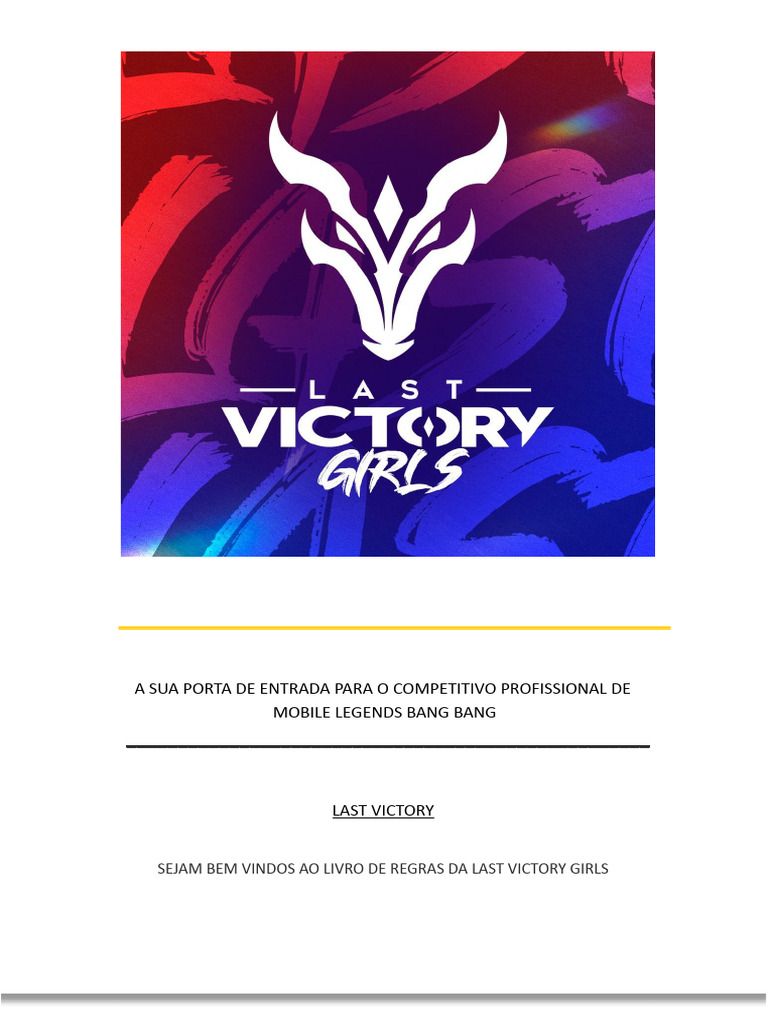 Livro de Regras - Last Victory Girl's | PDF