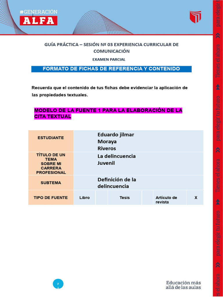 Formato para El Examen Parcial-1 | PDF | La delincuencia juvenil ...