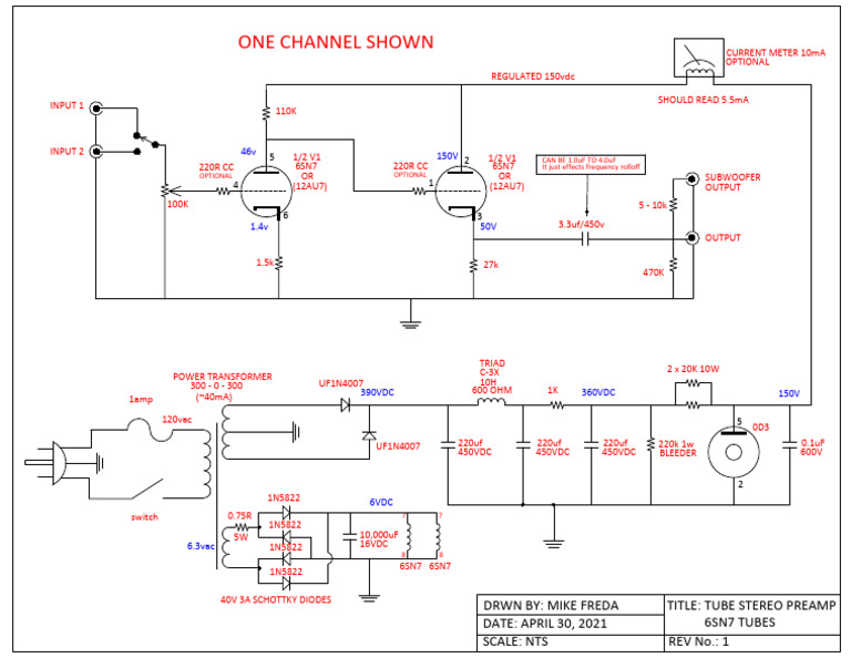 6SN7 Preamp | PDF | Manufactured Goods | Electronics