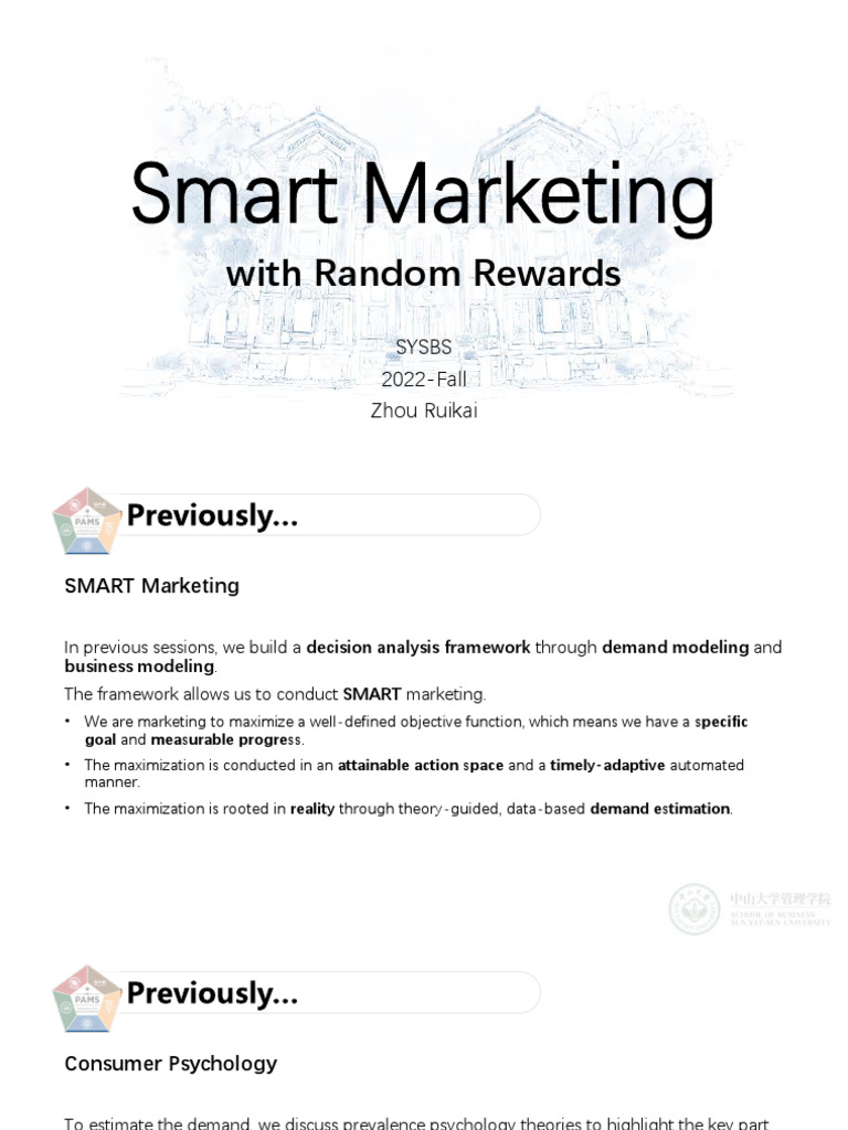 PAMS 22fall Smart Marketing With RRM 4 Parameter Estimation | PDF | Utility | Applied Mathematics