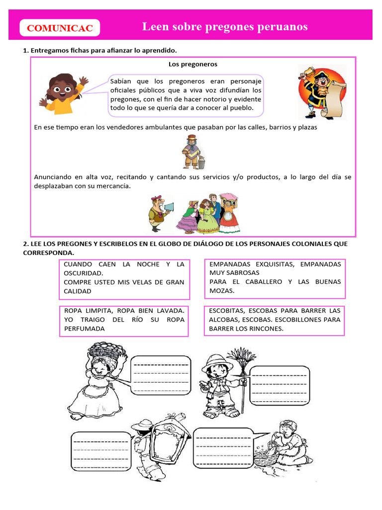 Pregones Coloniales: Historia y Ejemplos | PDF | Hogar, jardinería y ...