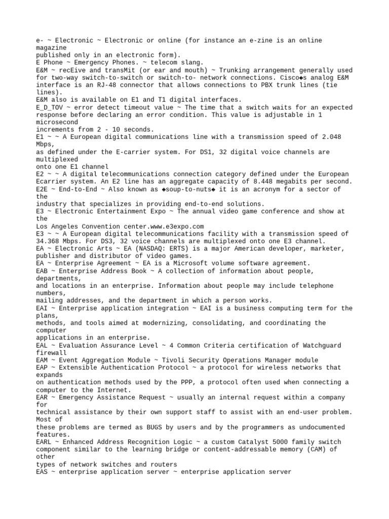 Dictionary of Computer Acronyms and Abbreviations E | PDF | Computer ...