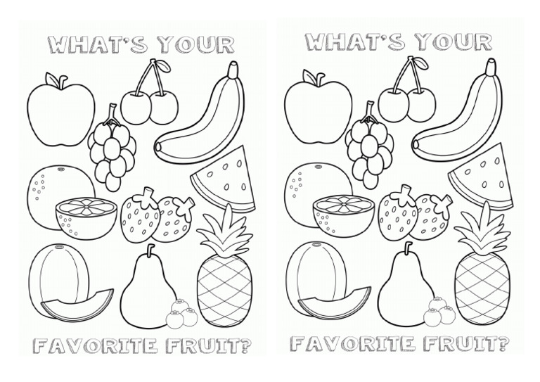 Colouring What Your Favourite Fruit | PDF