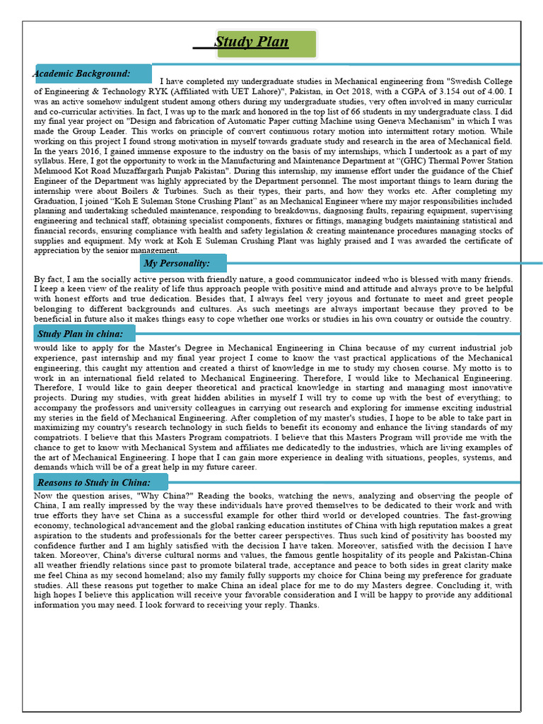Study PlanResearch Proposal | PDF | Engineering | Knowledge