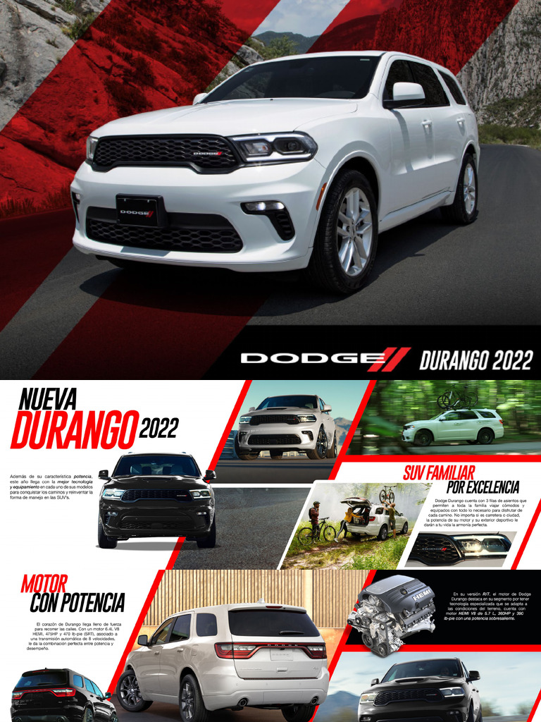 2022 - Ficha Técnica - Dodge Durango | PDF | Vehículo de motor | Tecnologías automotrices