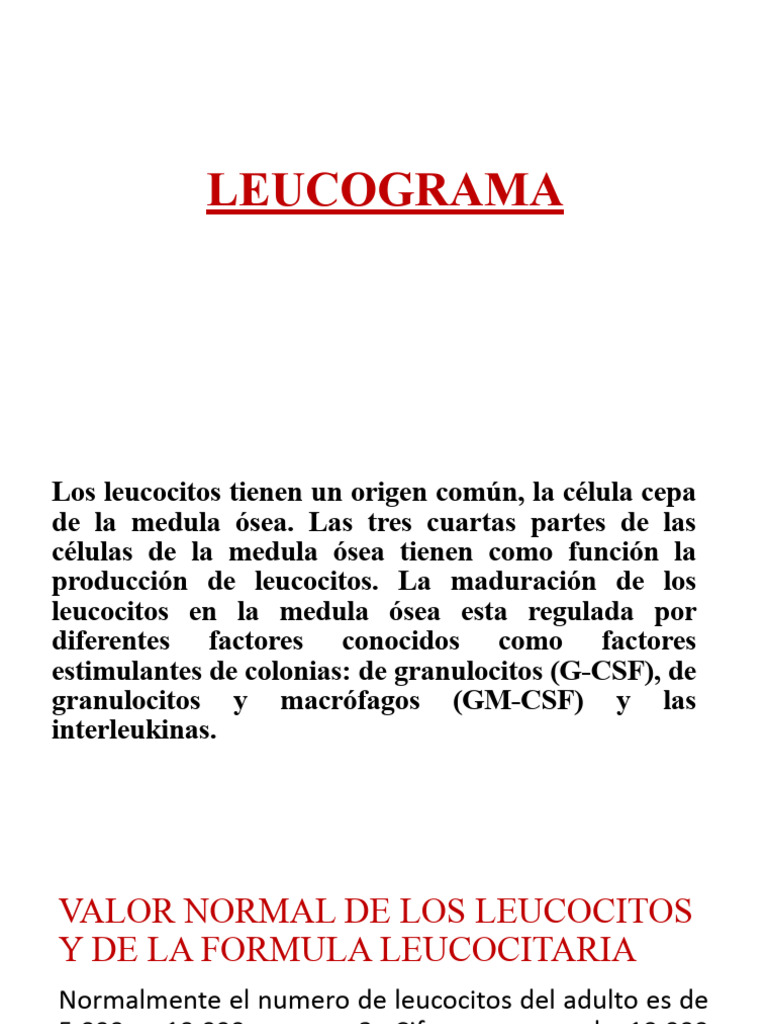 LEUCOGRAMA (1) | PDF | Leucocito | Biología Celular
