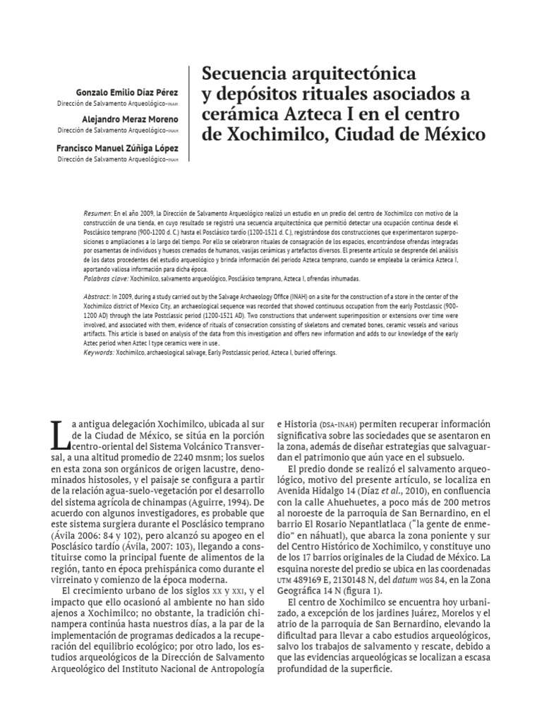 Arqueología Azteca I en Xochimilco | PDF | Cerámica | México