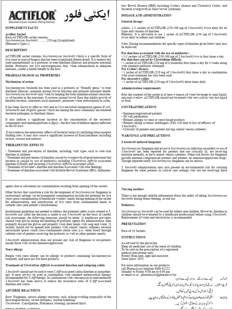 Actiflor | Download Free PDF | Diarrhea | Probiotic