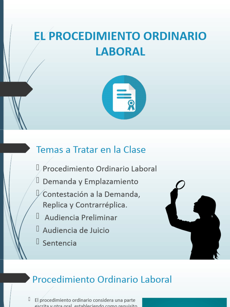 Procedimiento Ordinario Laboral: Guía Completa | PDF | Demanda judicial ...