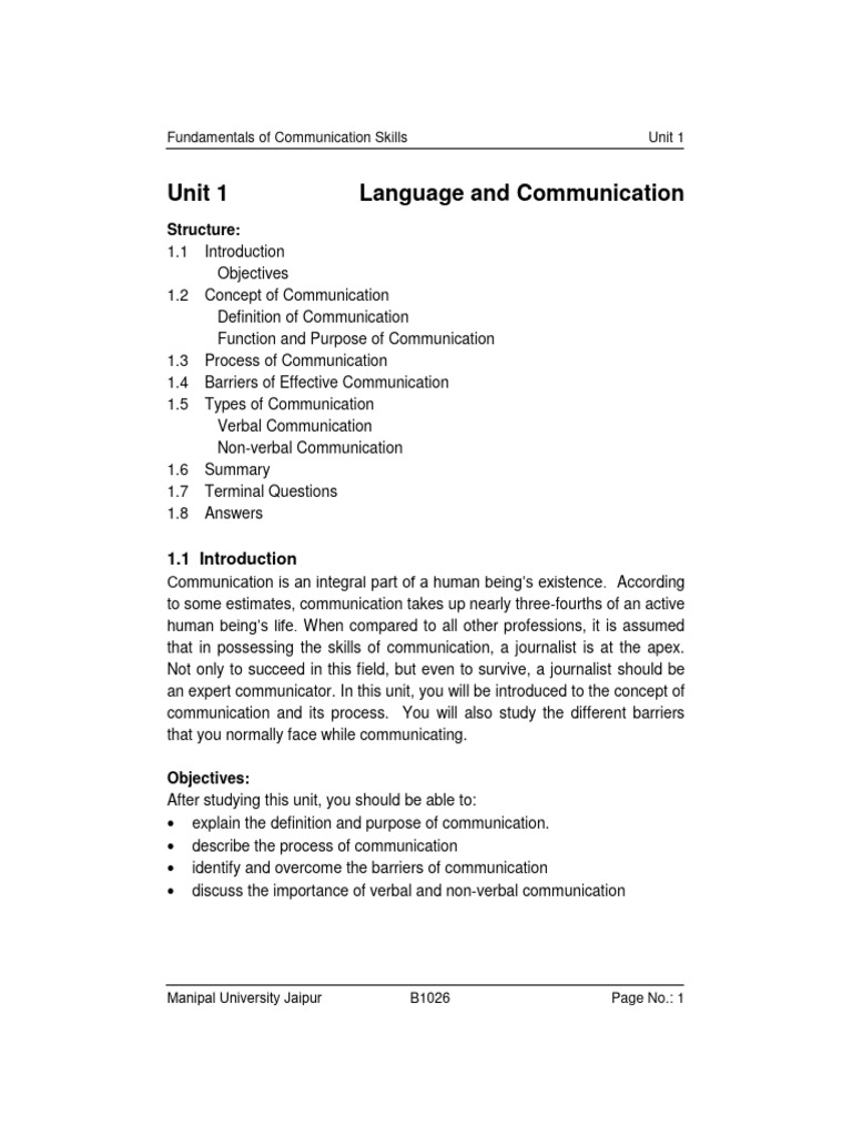 Communication Skills | PDF | Nonverbal Communication | Communication