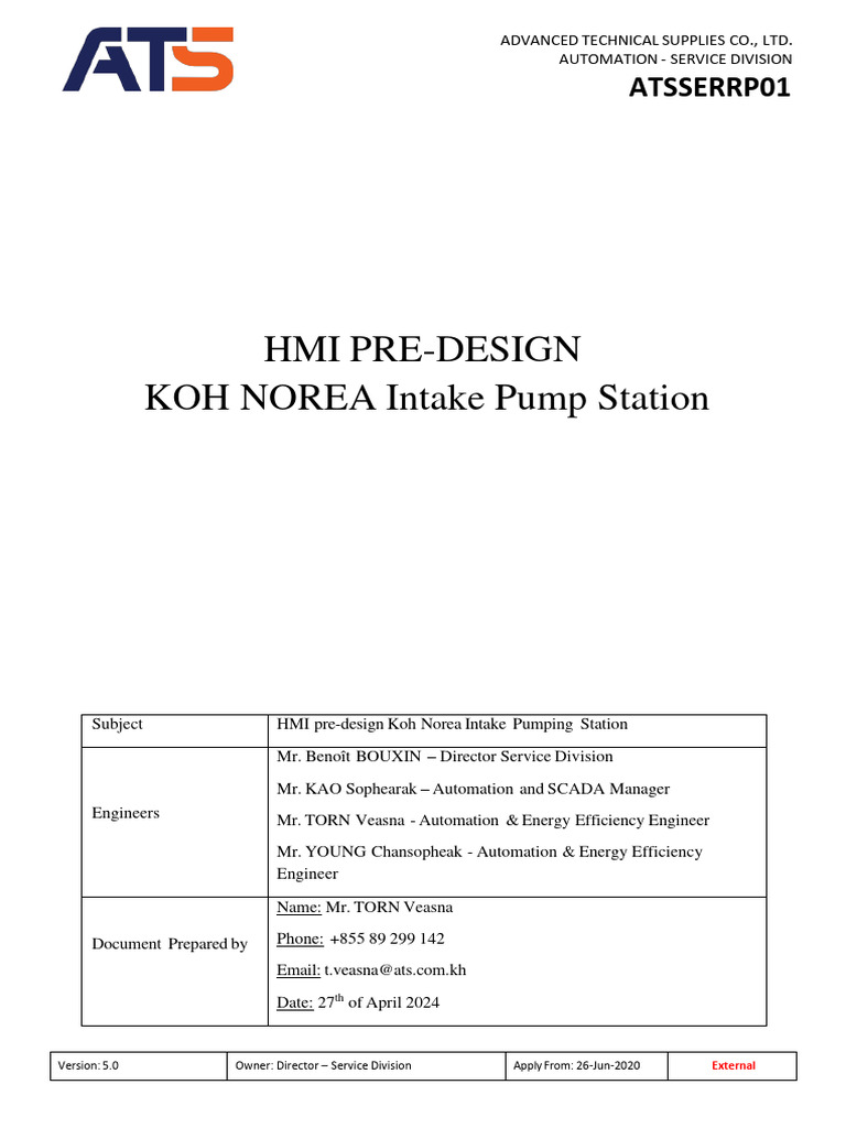 Koh Norea Intake Station - HMI Screen | PDF | Programmable Logic ...