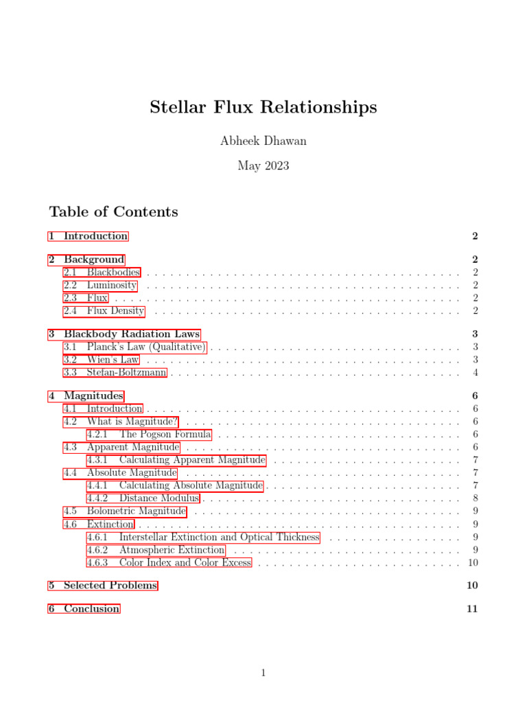 Stellar FLux Relations | PDF | Apparent Magnitude | Stars