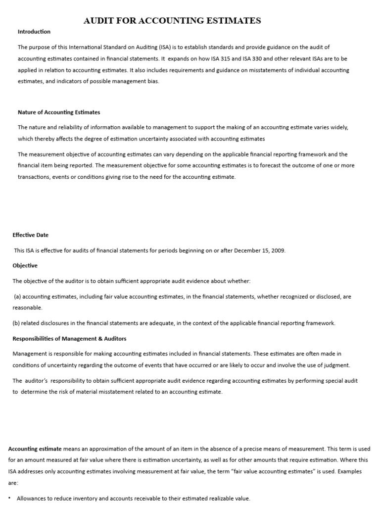 Audit Presentation | PDF | Audit | Fair Value