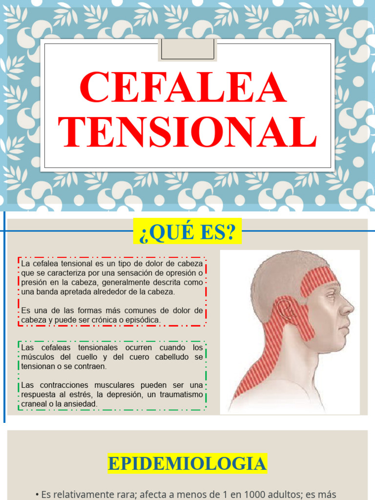 Cefalea Tensional | PDF | Dolor de cabeza | Migraña