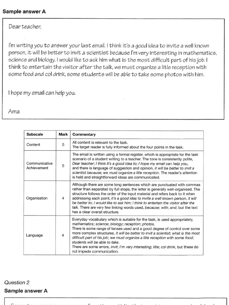 Sample Writing - Test 3 | PDF