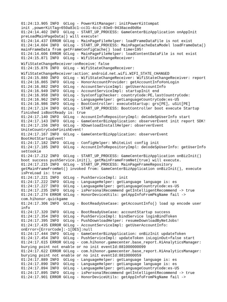 Errores y procesos de inicio en GameCenter | PDF | Protocolos de red | Estándares de red