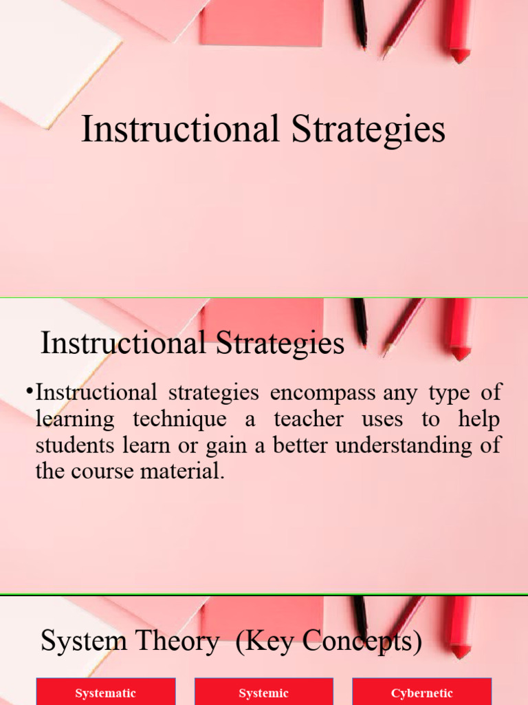 Instructional Strategies | PDF | Learning | Cognitive Psychology