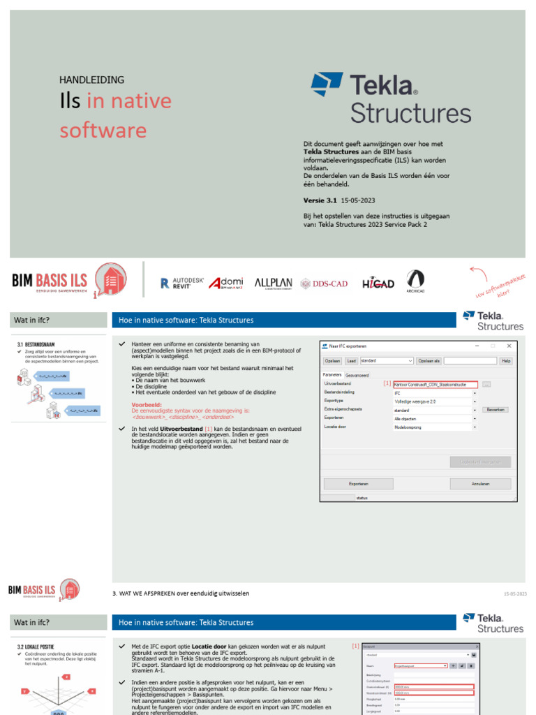 4.tekla Structures BIM Basis ILS-handleiding v03!1!2023!05!15 | PDF
