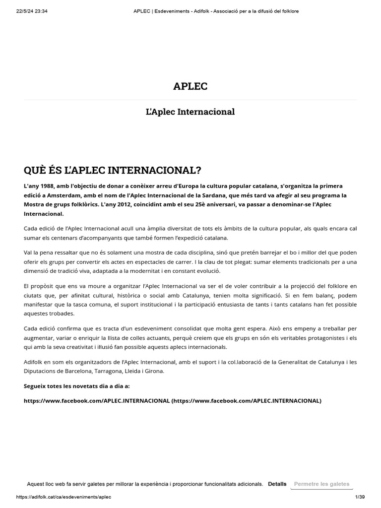 Informe Aplec | PDF