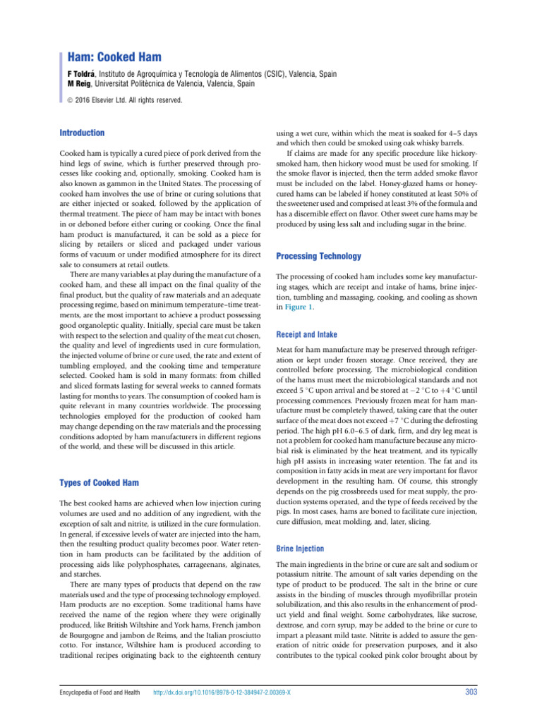 Cooked Ham | PDF | Ham | Smoking (Cooking)