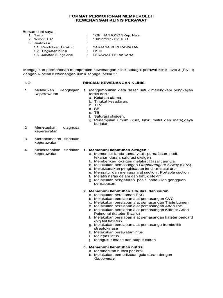 Format Permohonan Icu Ners | PDF