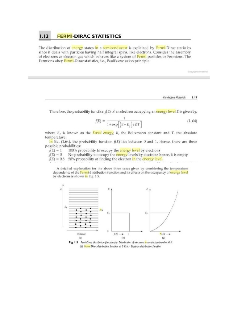Fermi Dirac Distribution Function Pdf