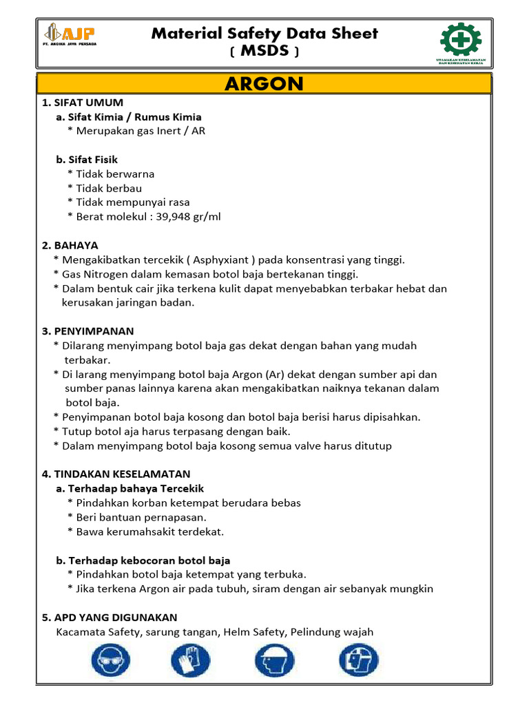 MSDS Argon | PDF