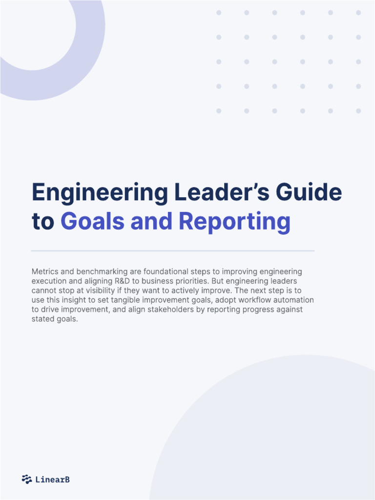 LinearB - Eng Leaders Guide To Goals | PDF | Goal Setting | Goal