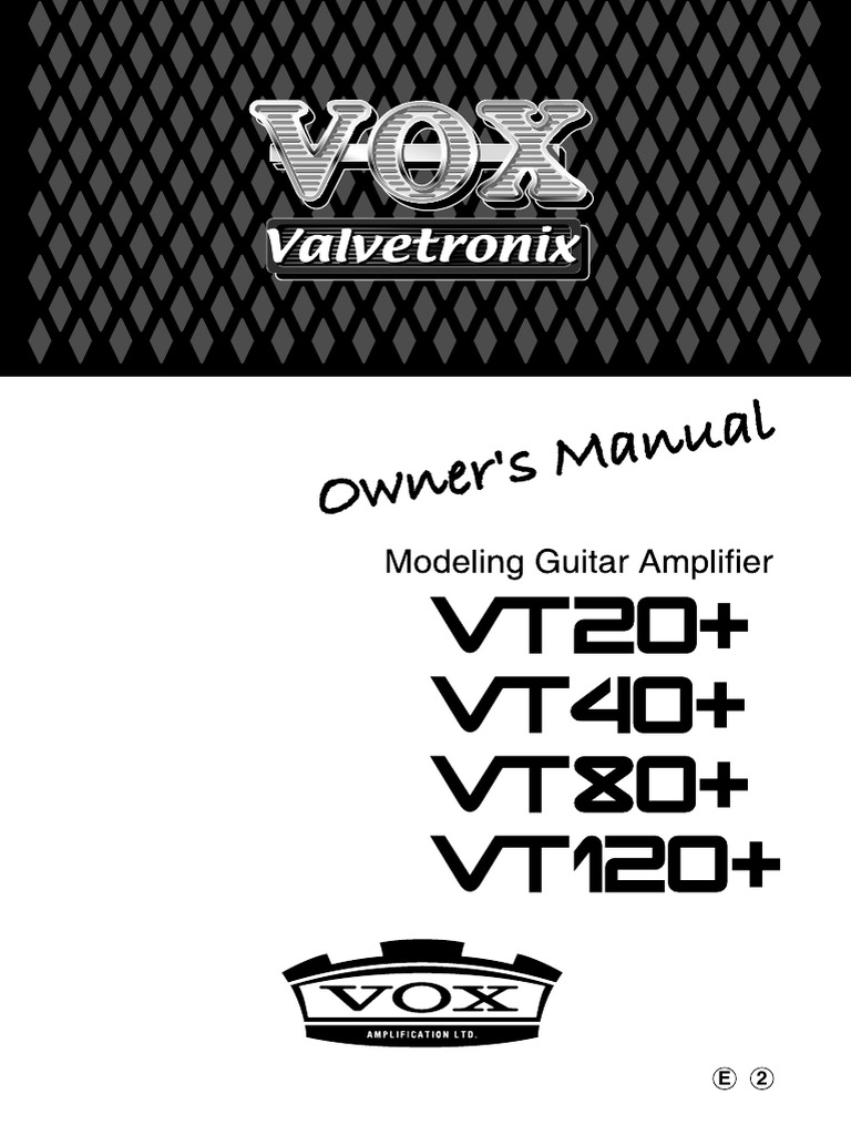 VT20 40 80 120plus OM E2 | PDF | Amplifier | Vacuum Tube