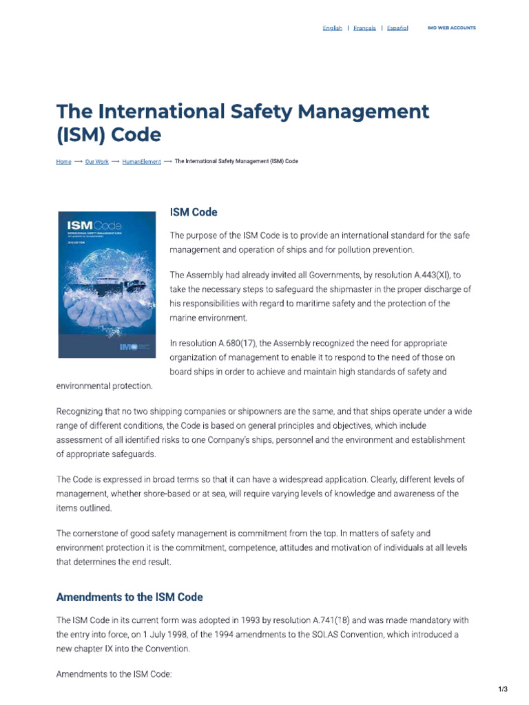 1.ISM Code From IMO Website | PDF