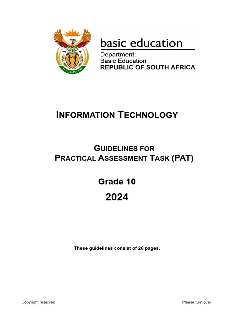 GR 10 PAT IT Learner Guide - 2024 Eng | PDF | Programming | Computer ...