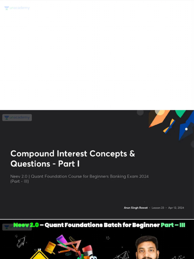 Compound Interest Concepts Questions Part I With Anno | PDF