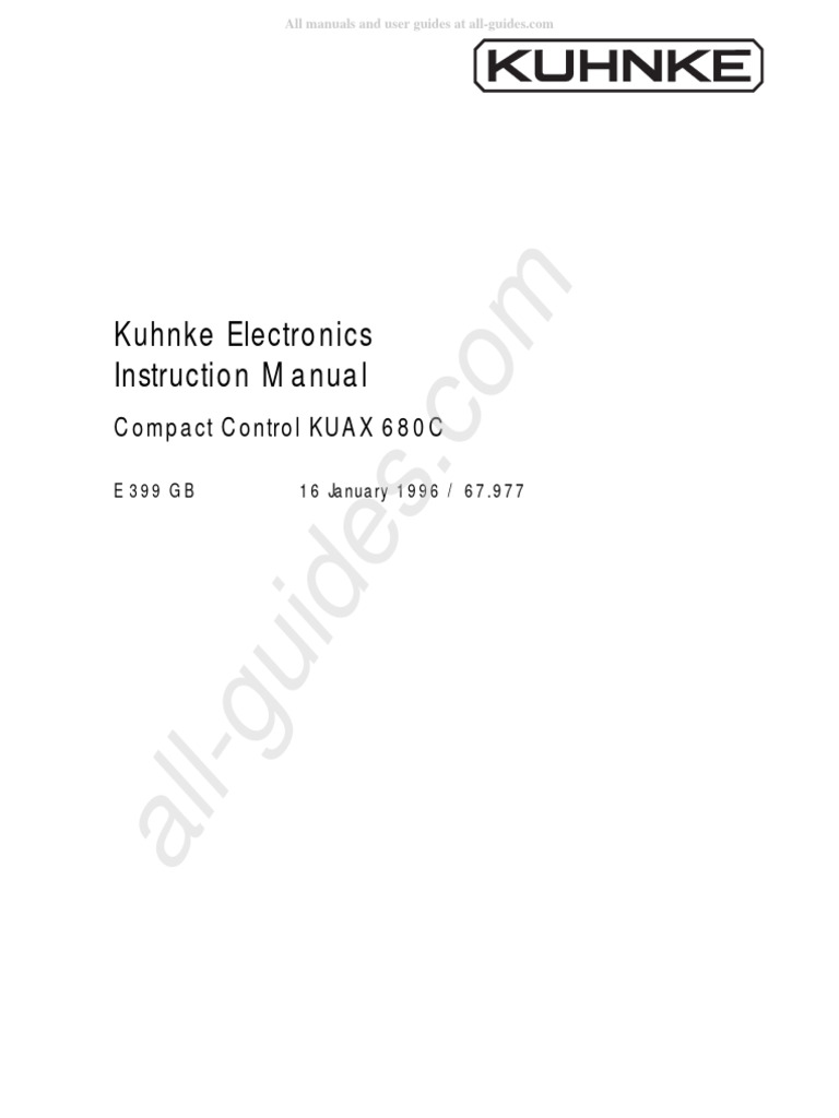 Kuhnke Kuax 680c Instruction Manual 180 | PDF | Electromagnetic ...